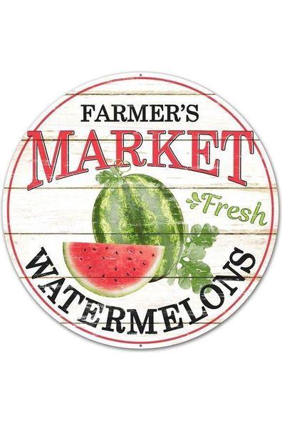 12" Metal Farmer's Market Sign: Watermelons | Michaels