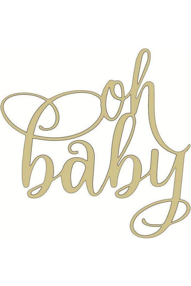 Oh Baby Script Unfinished Wood Cut | Michaels