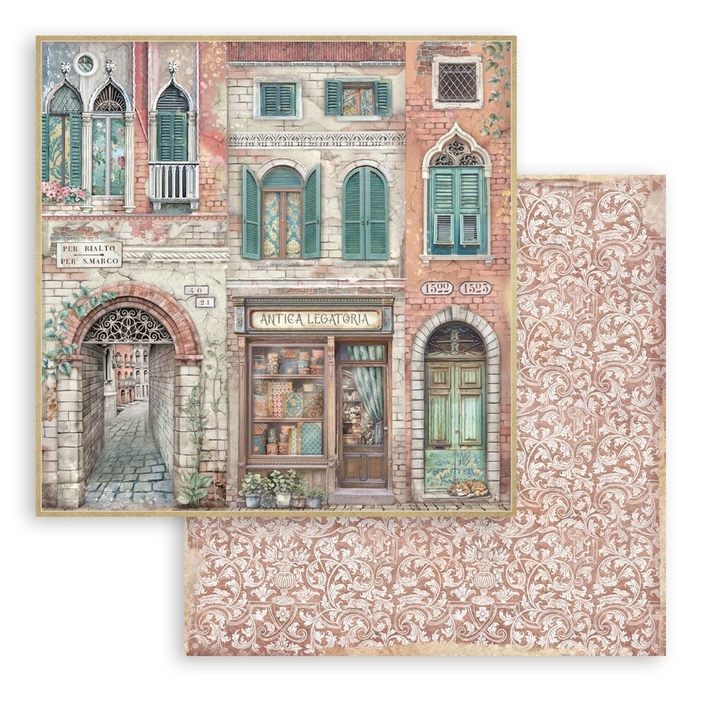 Stamperia Double-Sided Cardstock 12"x12"-Venice City of Art Antica ...