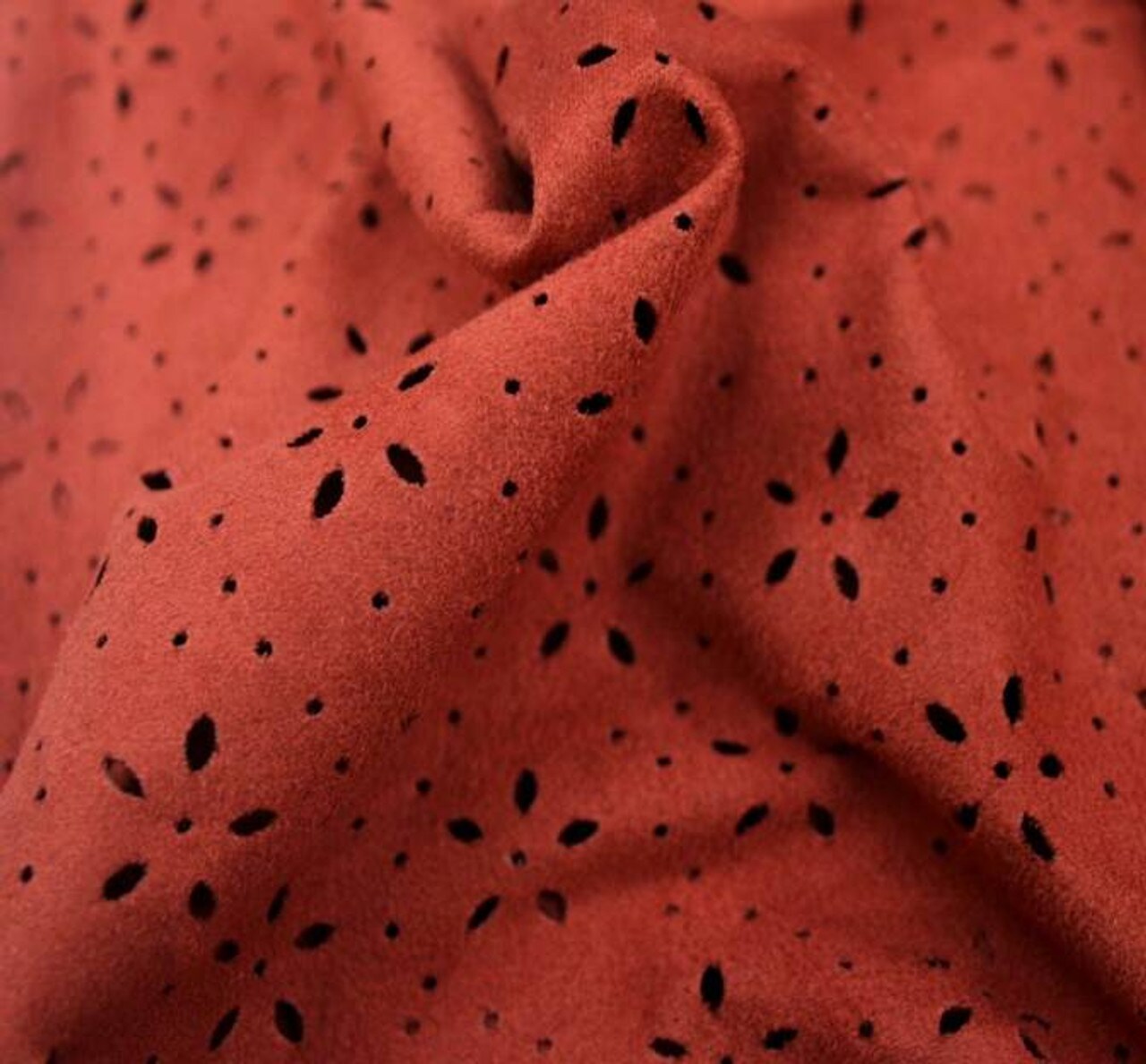 1 Yard Solid Rust Suede Knit Punching Fabric 58/60" Wide Lightweight ...