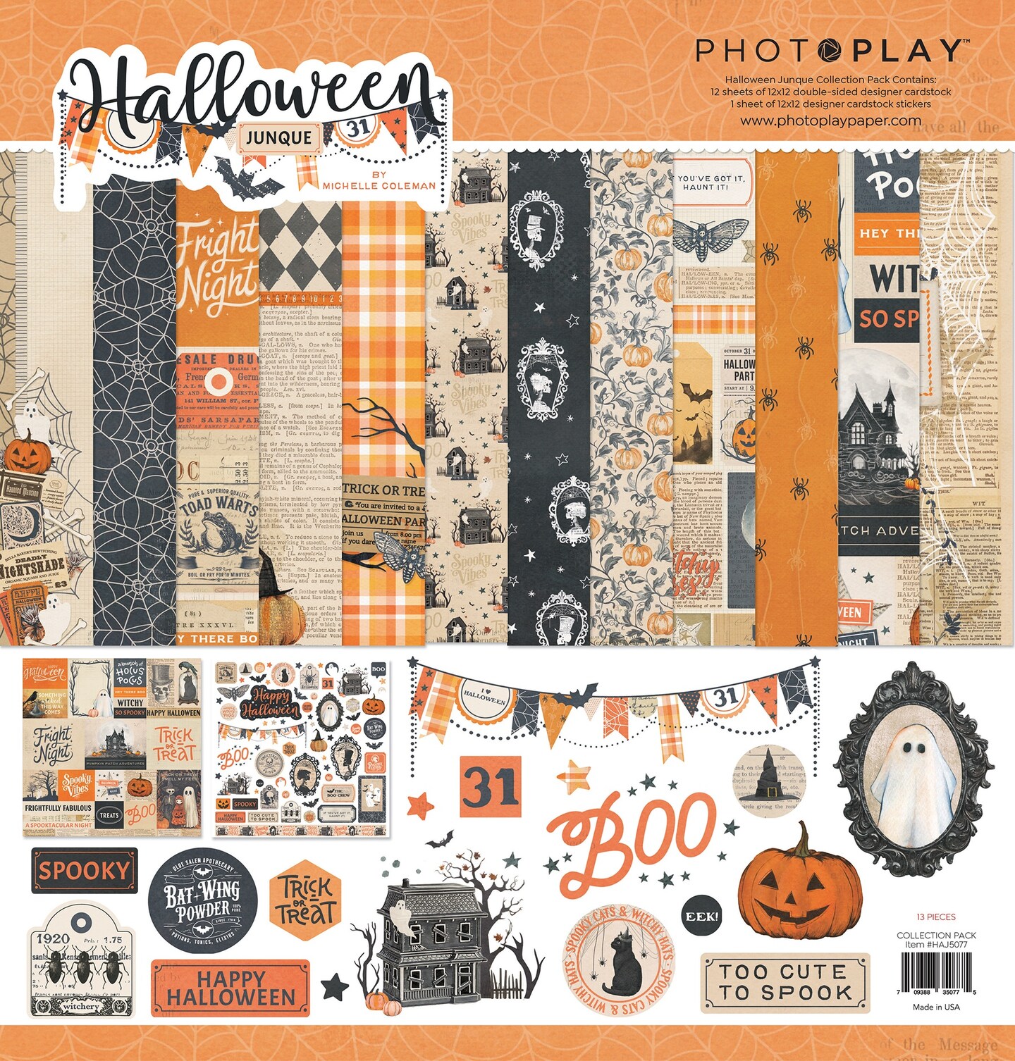 PhotoPlay Collection Pack 12"X12"-Halloween Junque, Count: 1 | Michaels