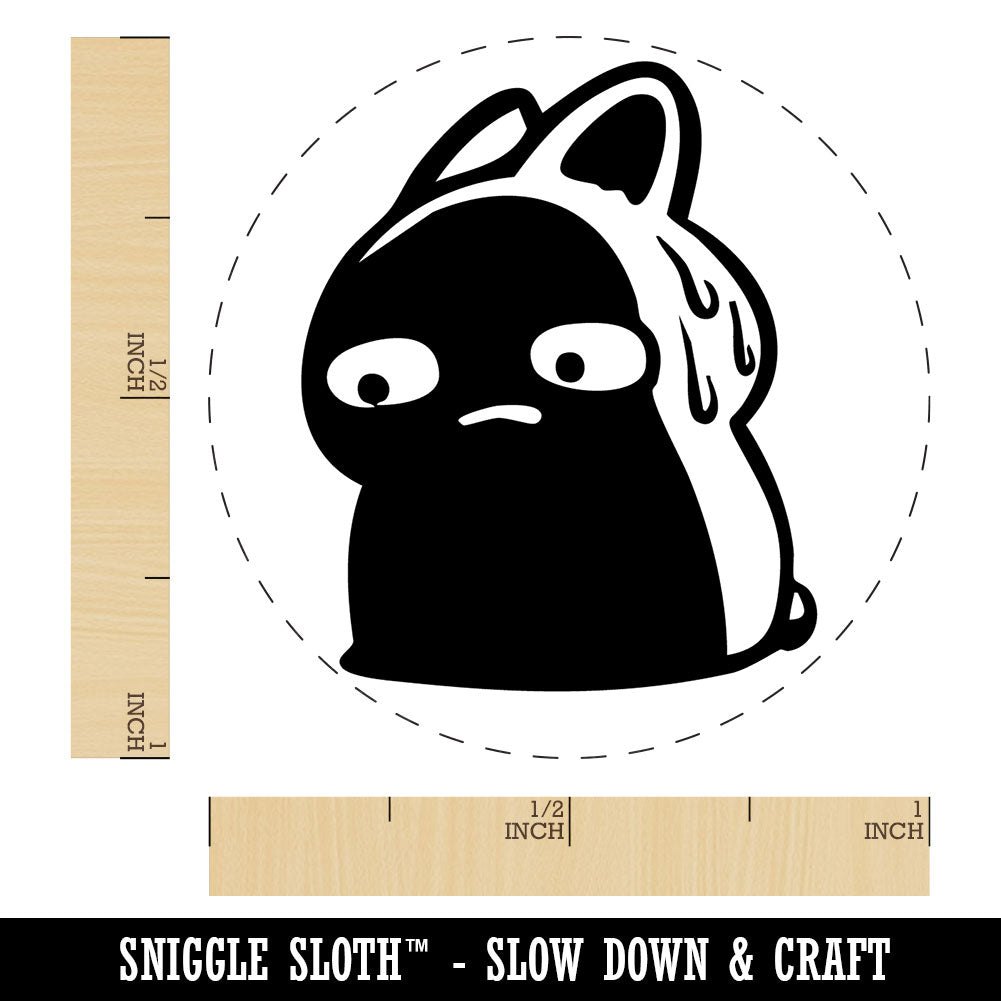 Nervous Bunny Scared Worried Dark Shadow Reaction Self-Inking Rubber ...