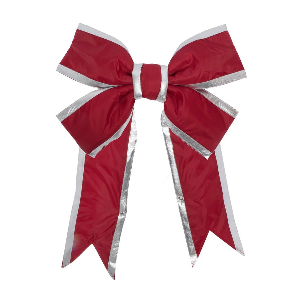 24" x 30" Red-Silver Nylon Out Bow 7" Sz | Michaels