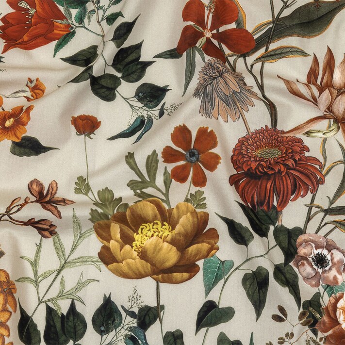 1 Yard Cotton Voile Pumice Stone Floral Garden of Earthly Delights ...