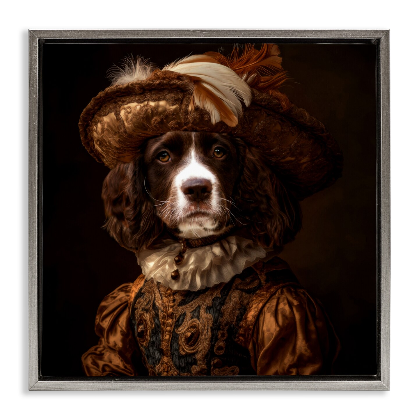 Stupell Industries Canine Crown Prince Floating Frame, design by Kelley ...