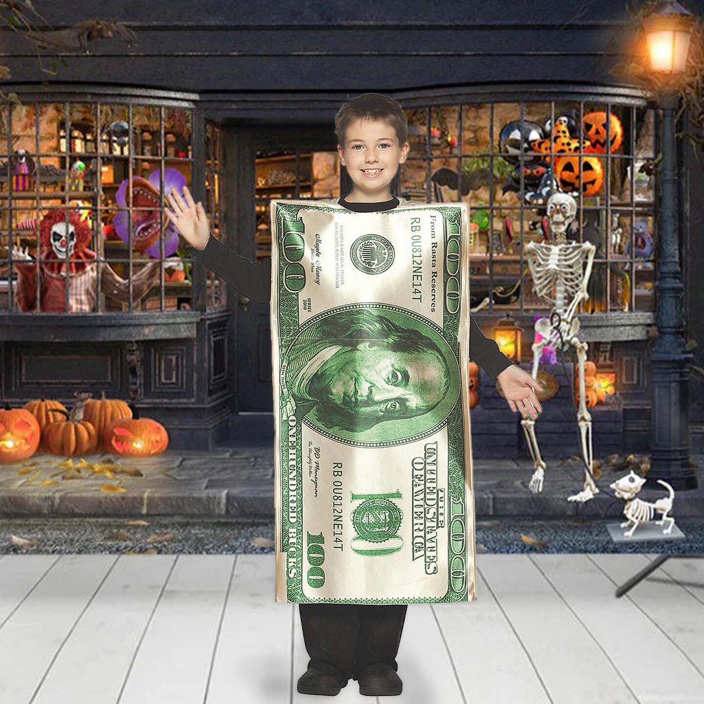 Hundred Dollar Bill Costume Tunic for Kids, Perfect for Halloween Party ...