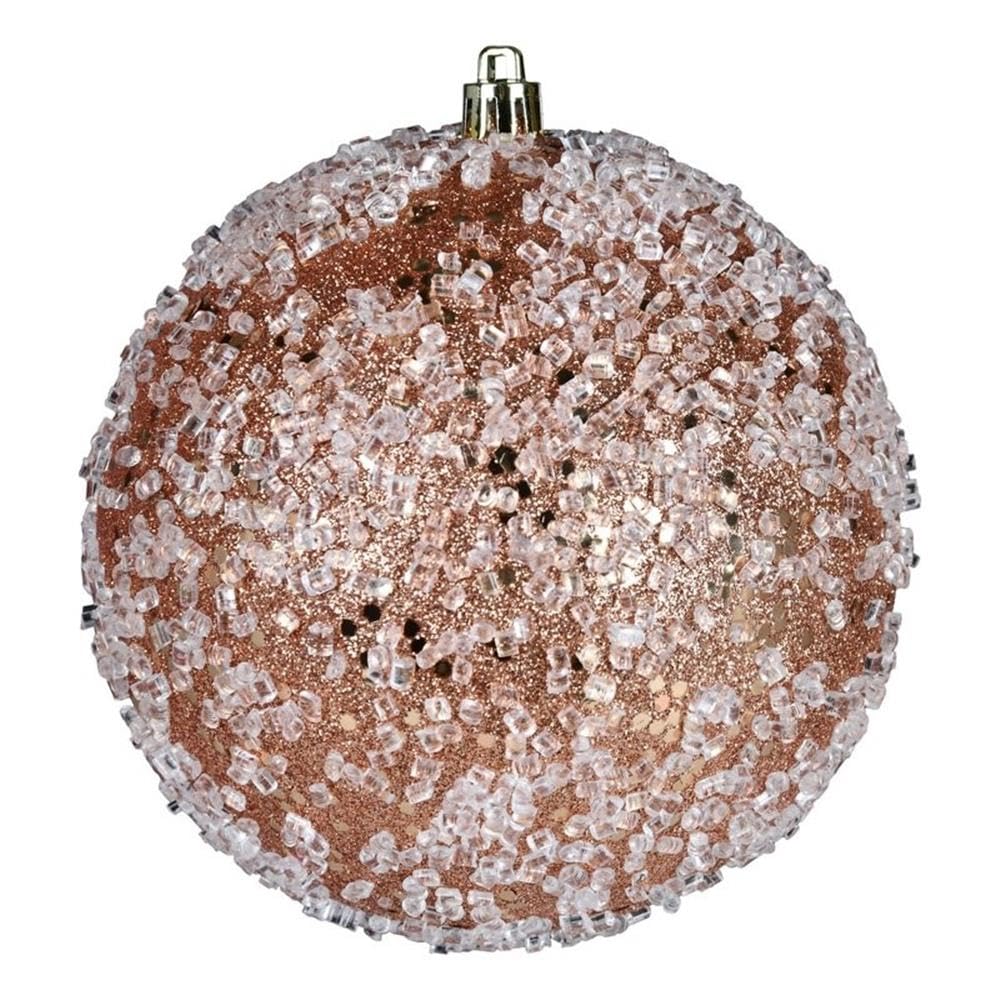 4.75" Rose Gold Glitter Hail Ball 4/Bag | Michaels