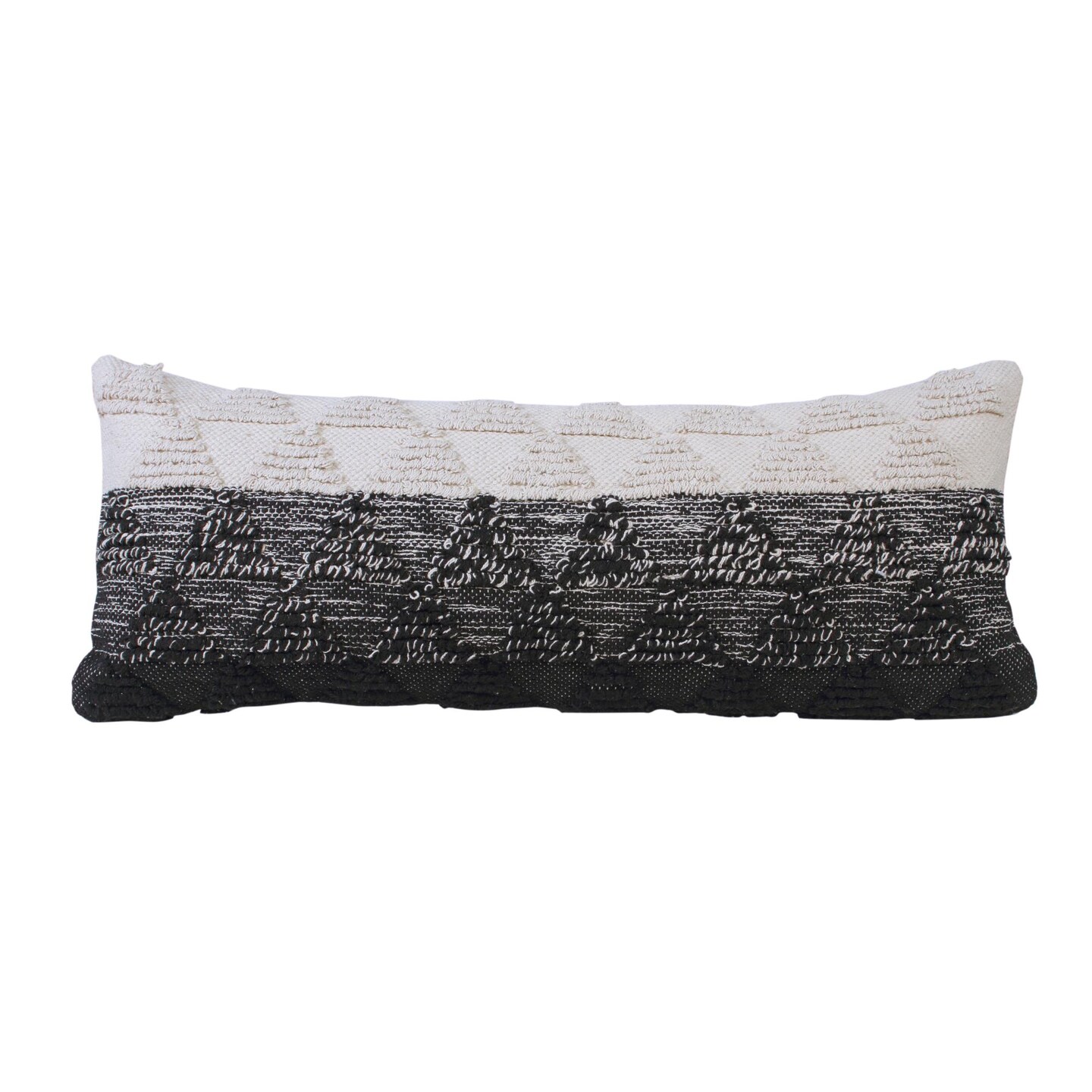 Laddha Home Designs Geometric Textured Triangle Lumbar Throw Pillow ...