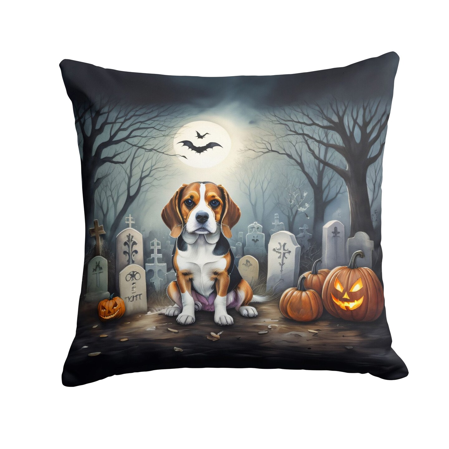Edge Collections - 18" x 18" - Multicolor - Beagle Spooky Halloween ...
