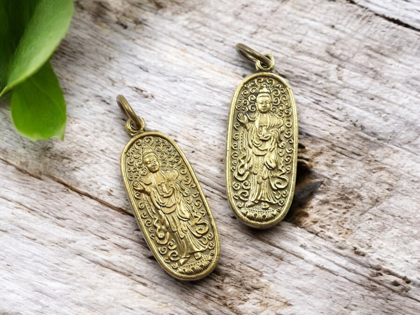 14x34mm Brass Quan Yin Oval Amulet | Michaels