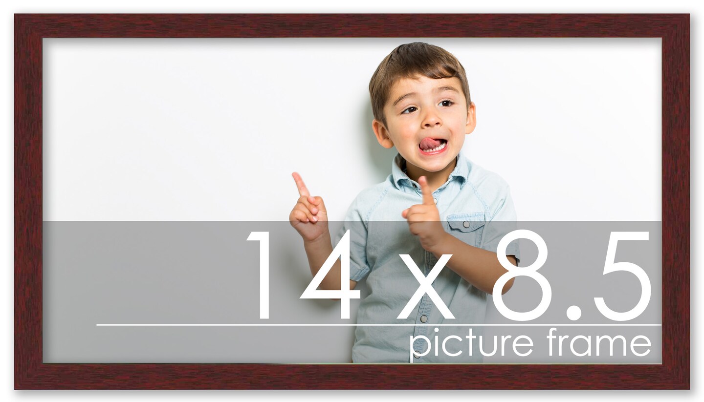 14x8.5 Solid Wood Picture Frame with UV-Resistant Acrylic & Acid-Free ...