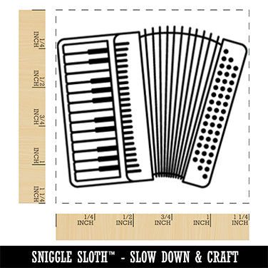 Piano Accordion Musical Instrument Square Rubber Stamp for Stamping ...