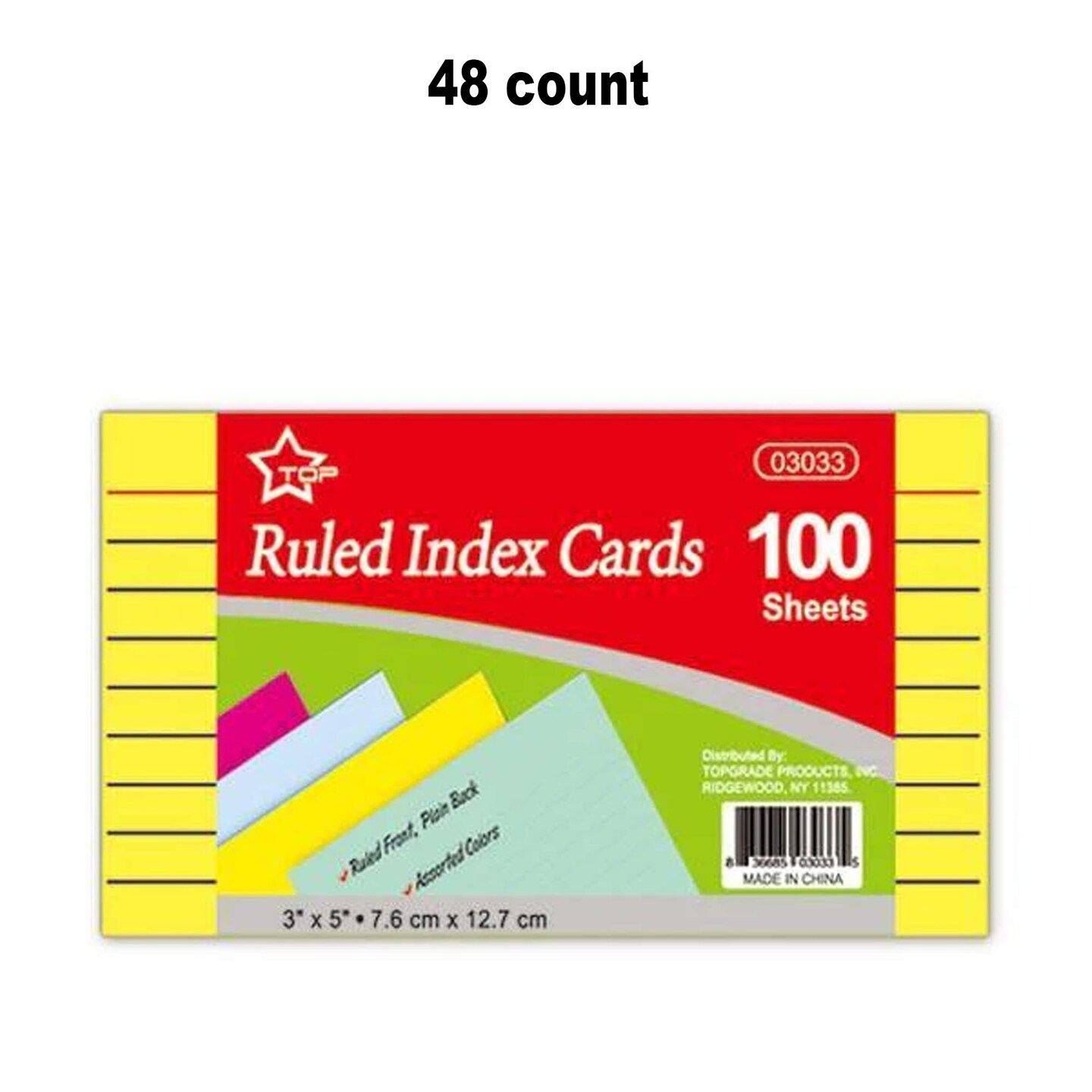 100Ct 3x5 Inches Index Cards Durable and Ideal for Notes and Study ...