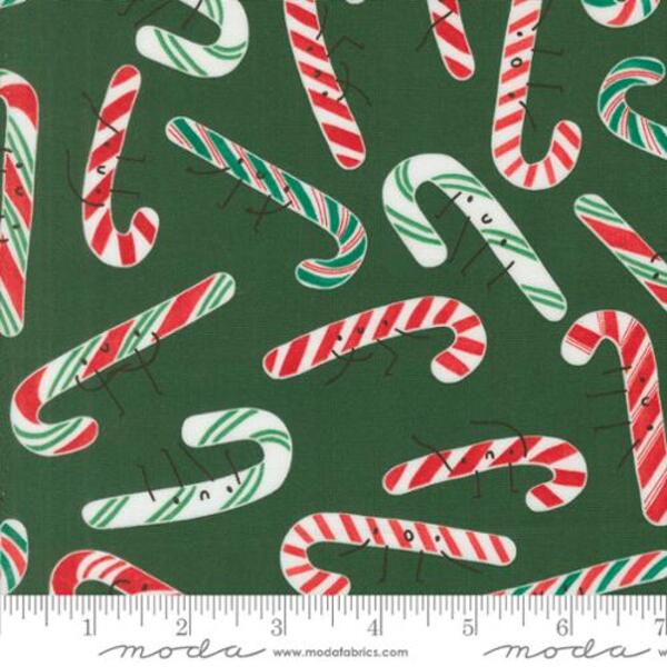 Candy Cane in Pine (37134 19) | Tiny Christmas | Lizzy House | Moda ...