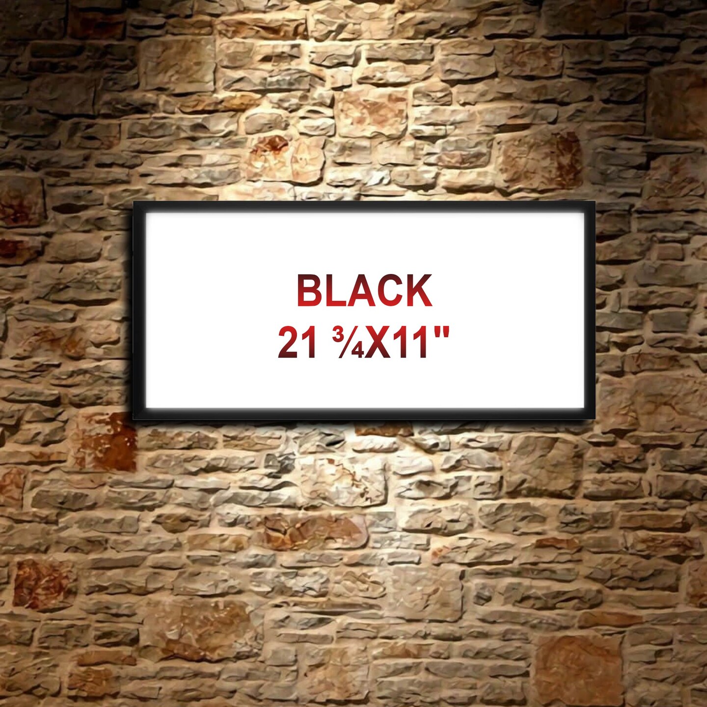 Black 3-Photo Frame 30" x 13¾" with Mount, Reinforcement Hooks & Safe ...