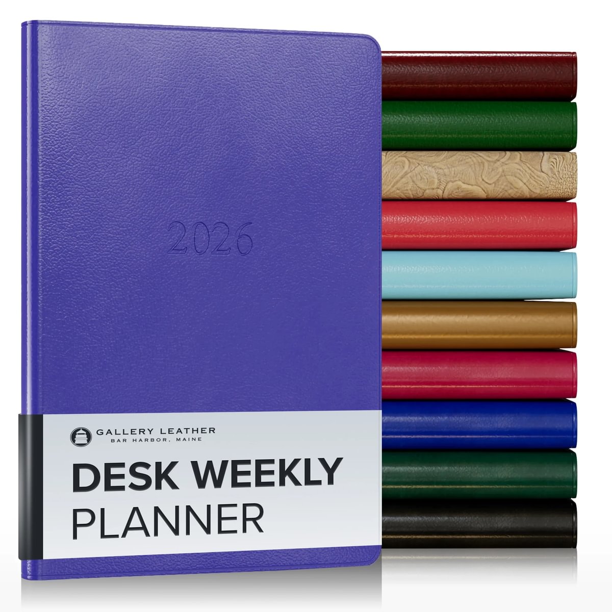 Gallery Leather Desk Weekly Planner 2026, Elegantly Bound Calendar ...