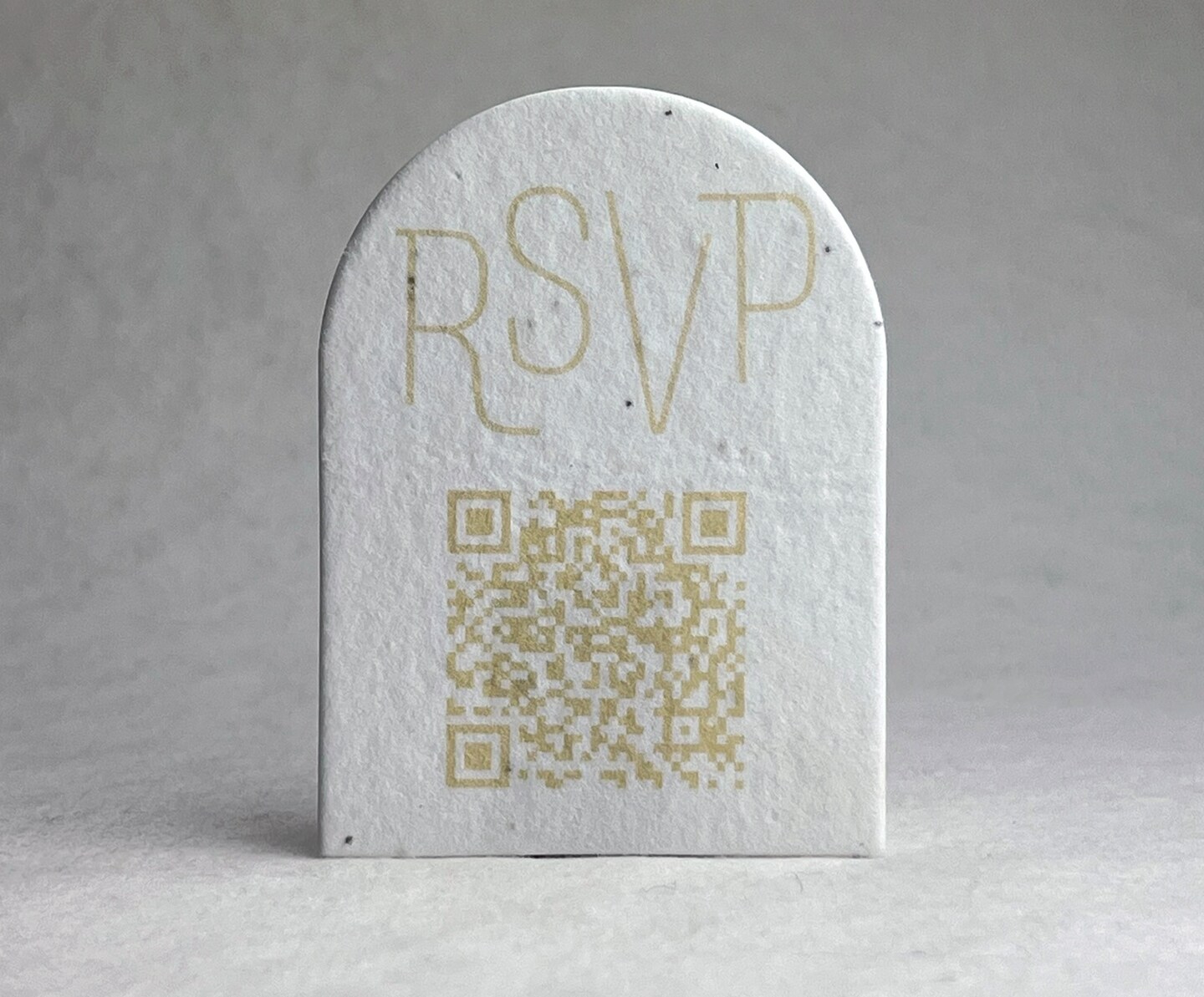 Custom Wildflower Seed Paper Arch Card - QR Code Reply - 2.4" x 3.25 ...