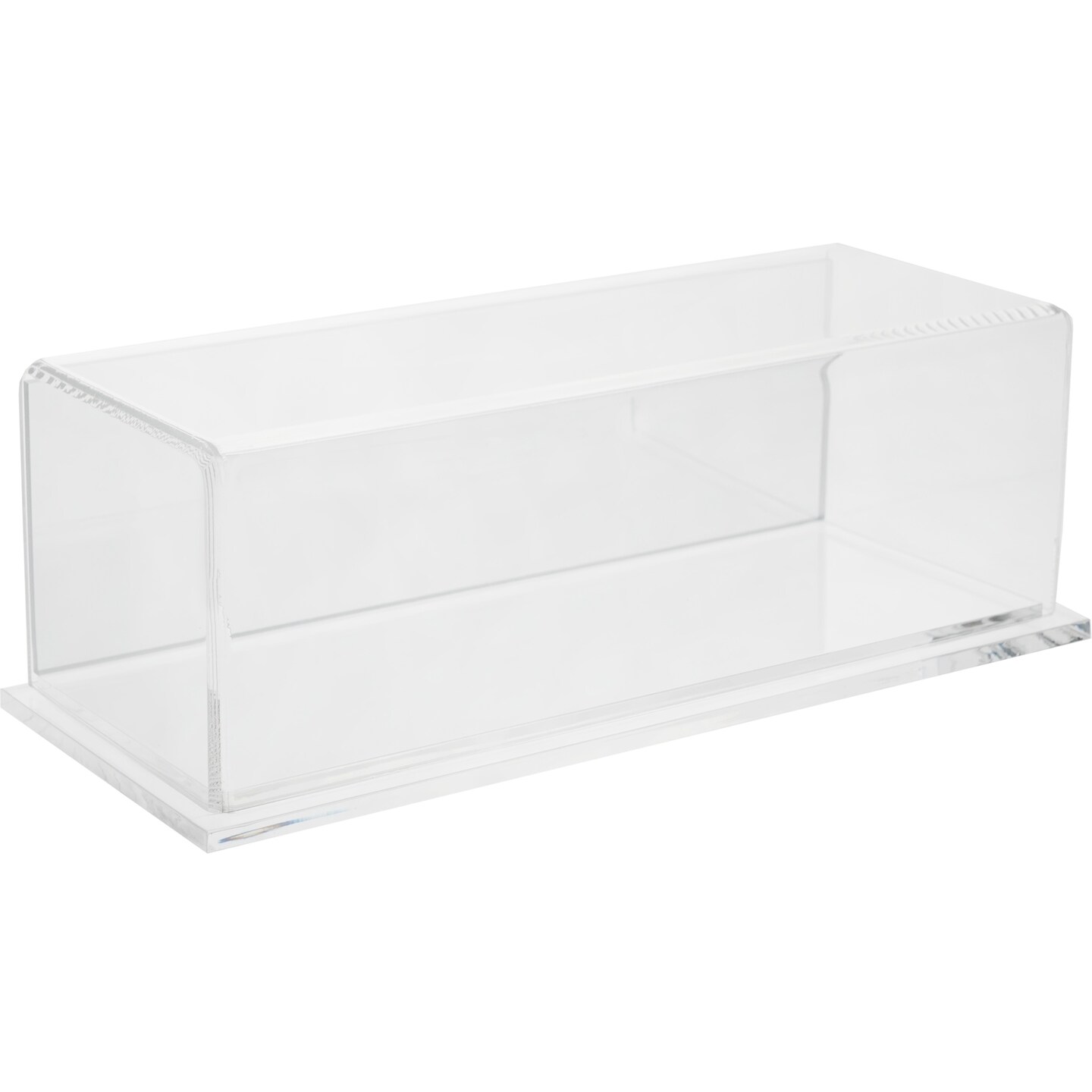 Plymor Clear Acrylic Display Case with Hardwood Base, 9" W x 3.5" D x 3 ...