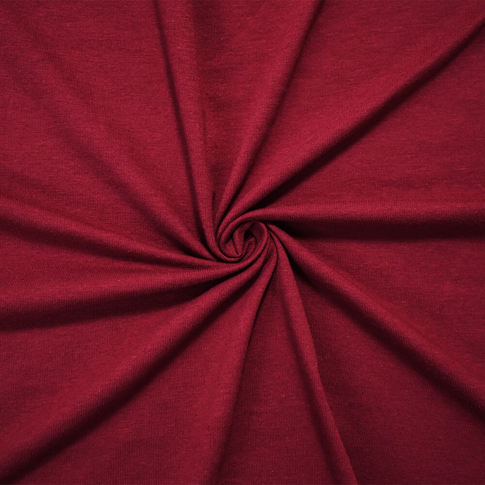 Deep Red Cotton Solid Stretch Spandex Jersey Knit Fabric By the Yard ...
