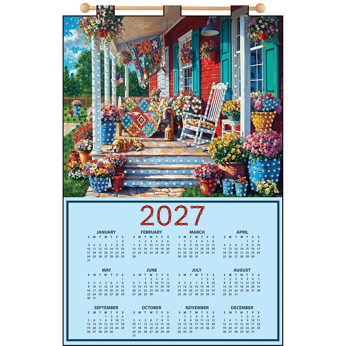 Design Works Front Porch Calendar Felt & Sequin Kit, Color: Multi ...