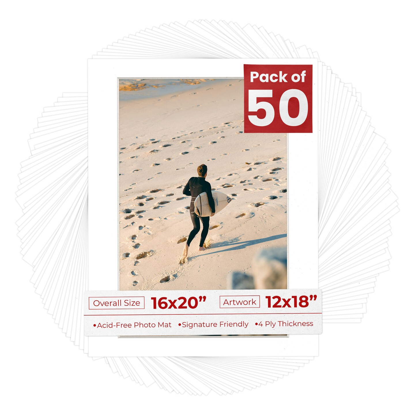 Golf Ball Texture Mat Board for 16x20 Frames - Fits 12x18 Photos, Color ...