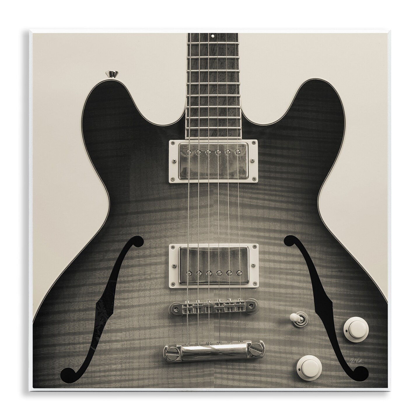 Stupell Industries Classy Electric Guitar Wall Plaque Art Design by ...