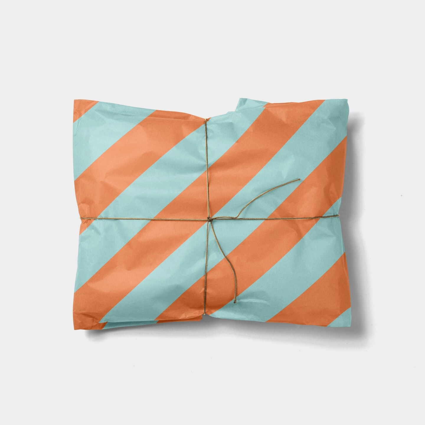 Orange and Aqua Stripe Gift Wrap | Michaels