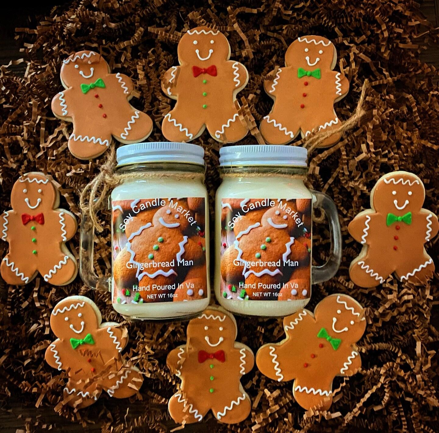 Gingerbread Man Soy Candle - 2 Sizes - 12 Oz and 16 Oz | MakerPlace by ...