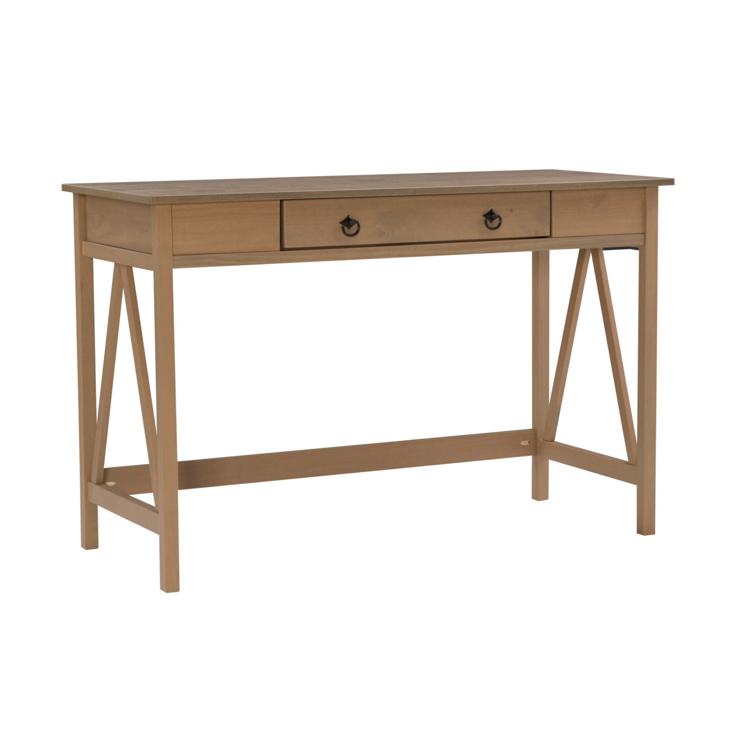 Contemporary Home Living Writing Desk with Wide Drawer - 46" - Beige ...