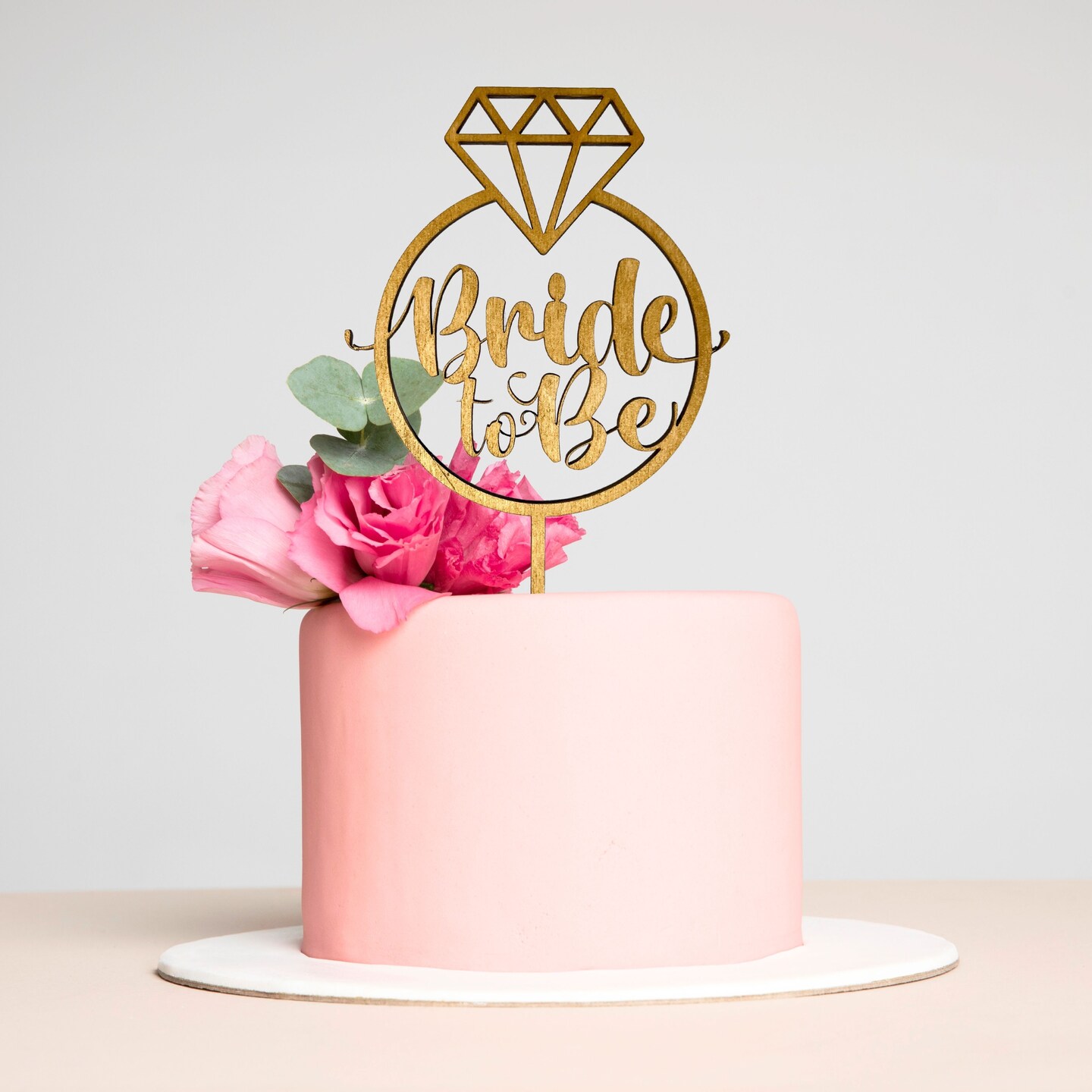 Bride To Be Engagement Wooden Cake Topper, Bridal Shower Rustic Cake ...