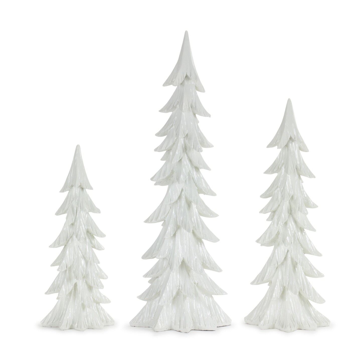 Melrose Set of 3 White Christmas Trees Tabletop Decor 2' | Michaels