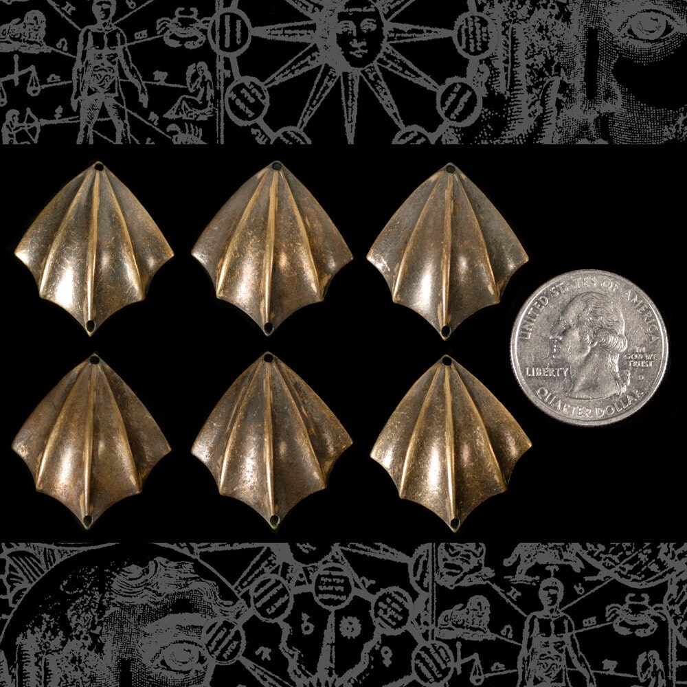 Antiqued Brass Bat Wing Connectors - Set of Six - AB-2C51 | Michaels