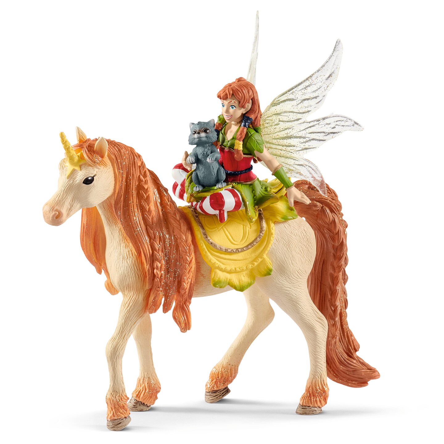 Schleich Bayala: Fairy Marween Doll With Glitter Unicorn - 3pc Figurine ...