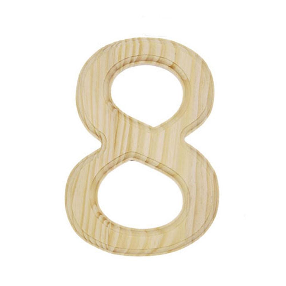 Unfinished Unpainted Wooden Number 8 (Eight) 6 Inches | Michaels