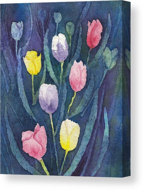 Giclee Canvas Print Colorful Tulips Batik Watercolor 8x10 Print and ...
