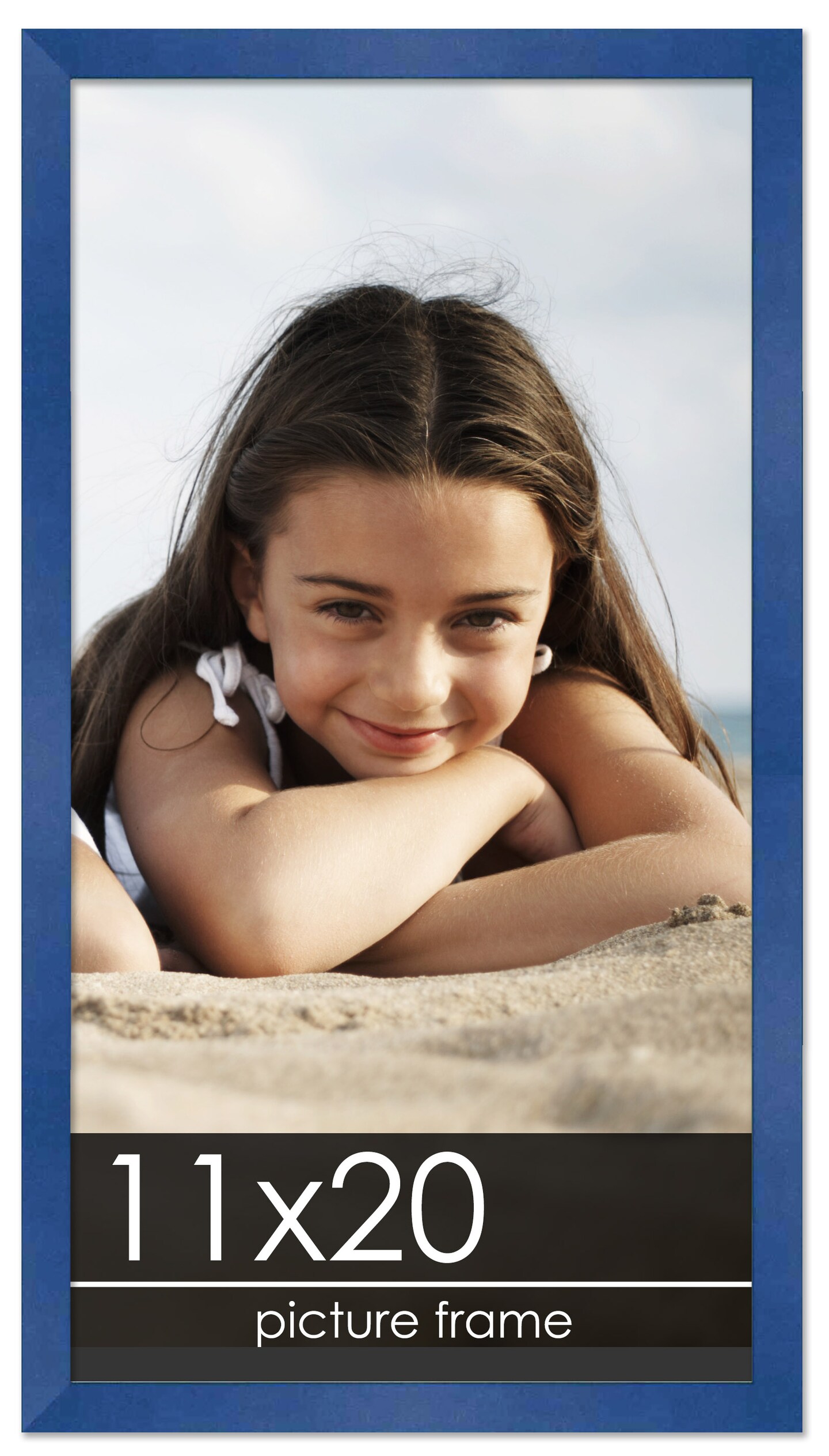 Classic Modern Blue Picture Frame - UV Acrylic, Foam Board Backing ...