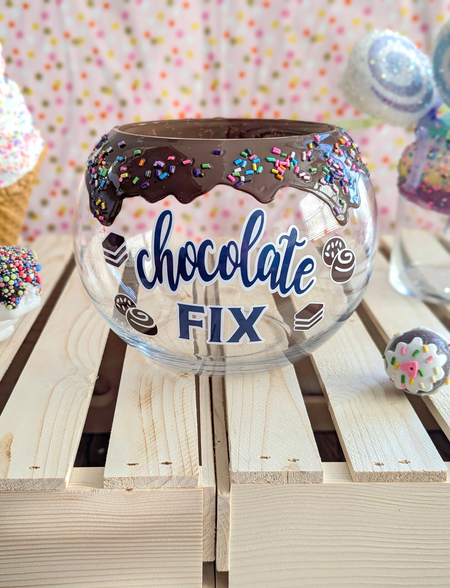 Custom Chocolate Candy Bowl for Receptionist Desk, Nurse Candy ...
