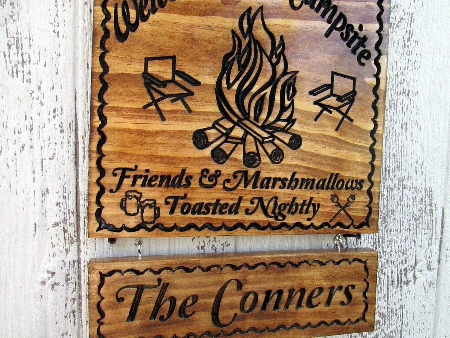 Custom Camping Sign, Camping sign with add on, Family Campsite Sign ...