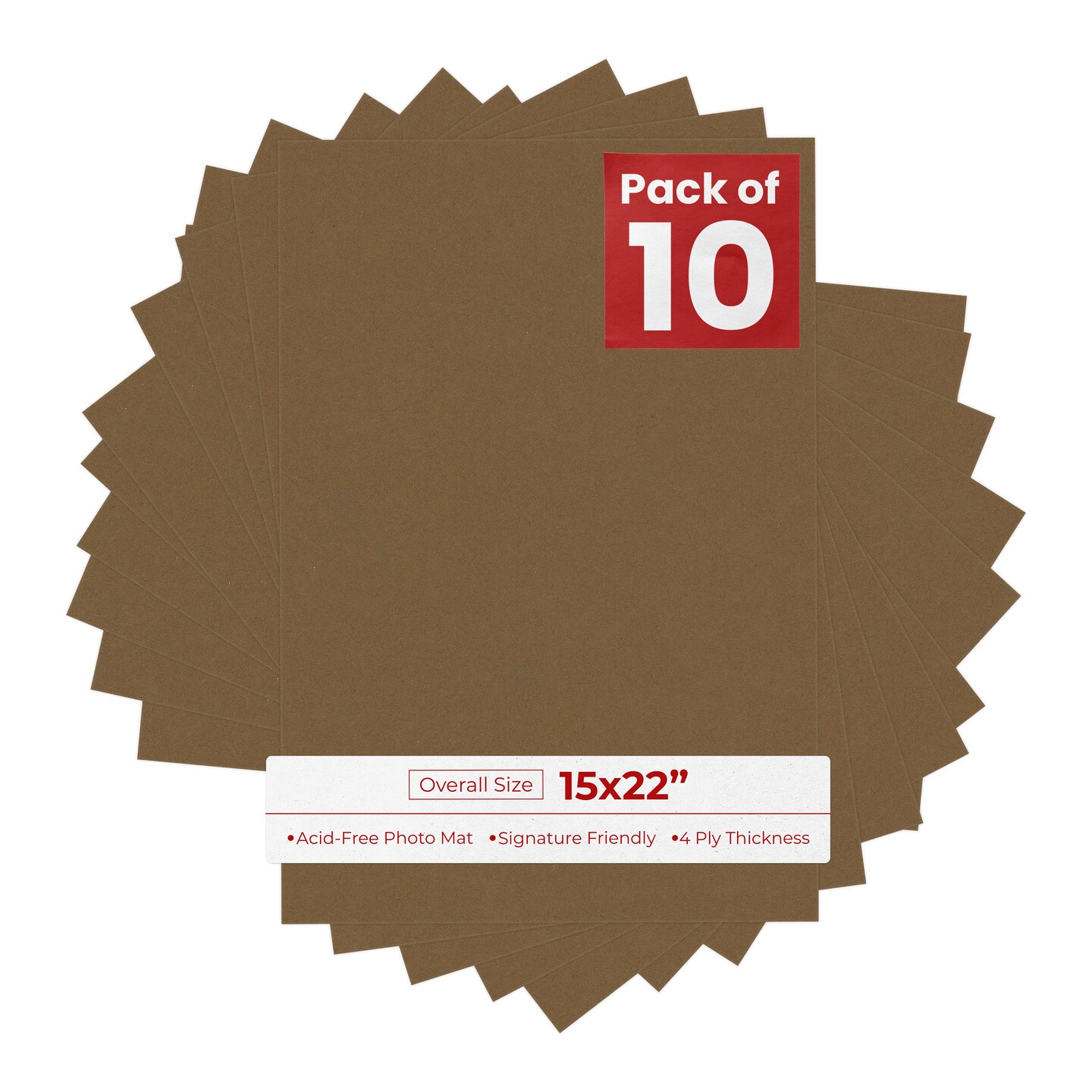 Aged Oak Brown 15x22 Uncut Mat Board - Blank Sheets, No Opening, Color ...