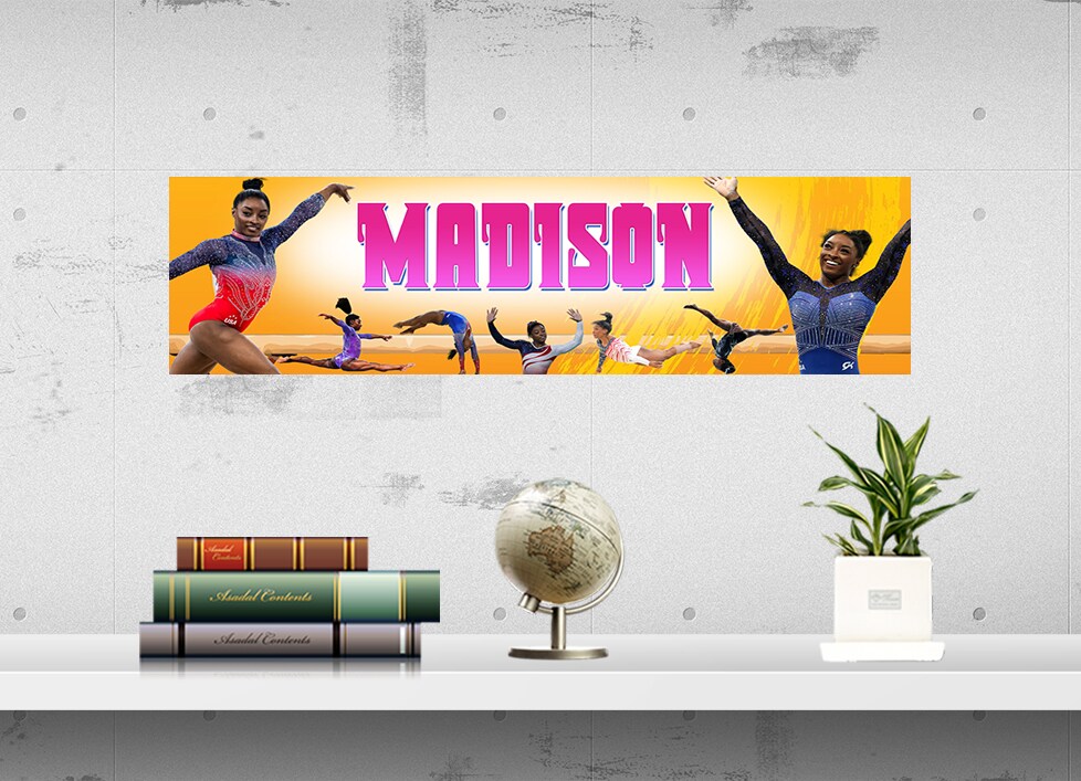 Simone Biles - Personalized Poster with Your Name, Birthday Banner ...