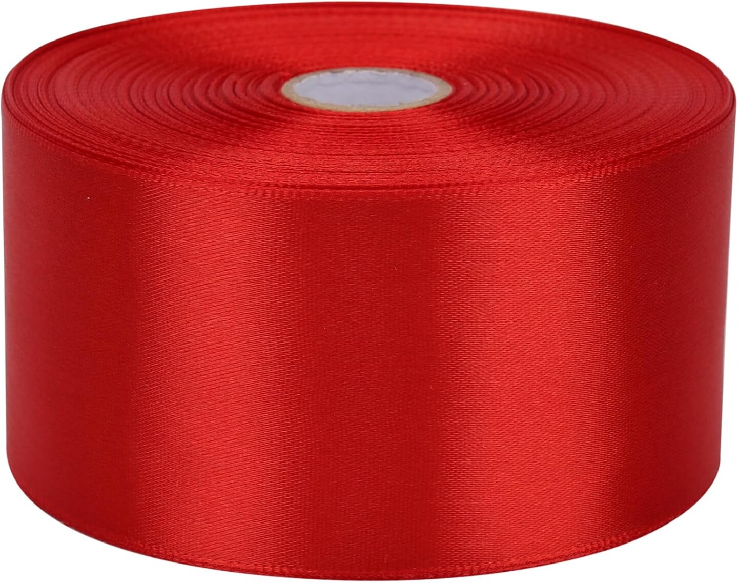 2 inch x 50 Yards Red Single Face Satin Ribbon Solid Fabric Ribbon ...