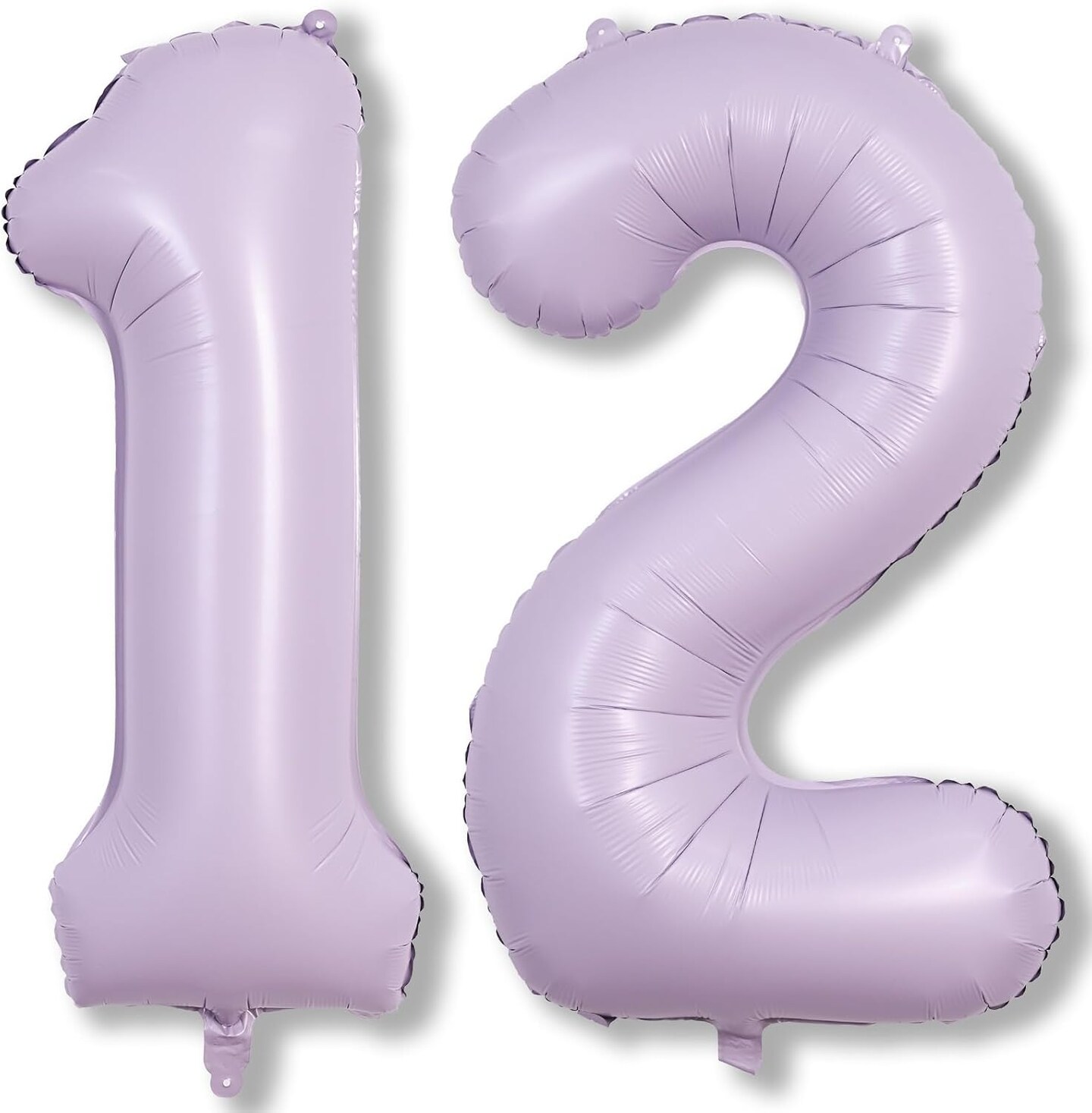 Pastel Purple Birthday Balloon Numbers 12, 40 Inch Giant Light Purple ...