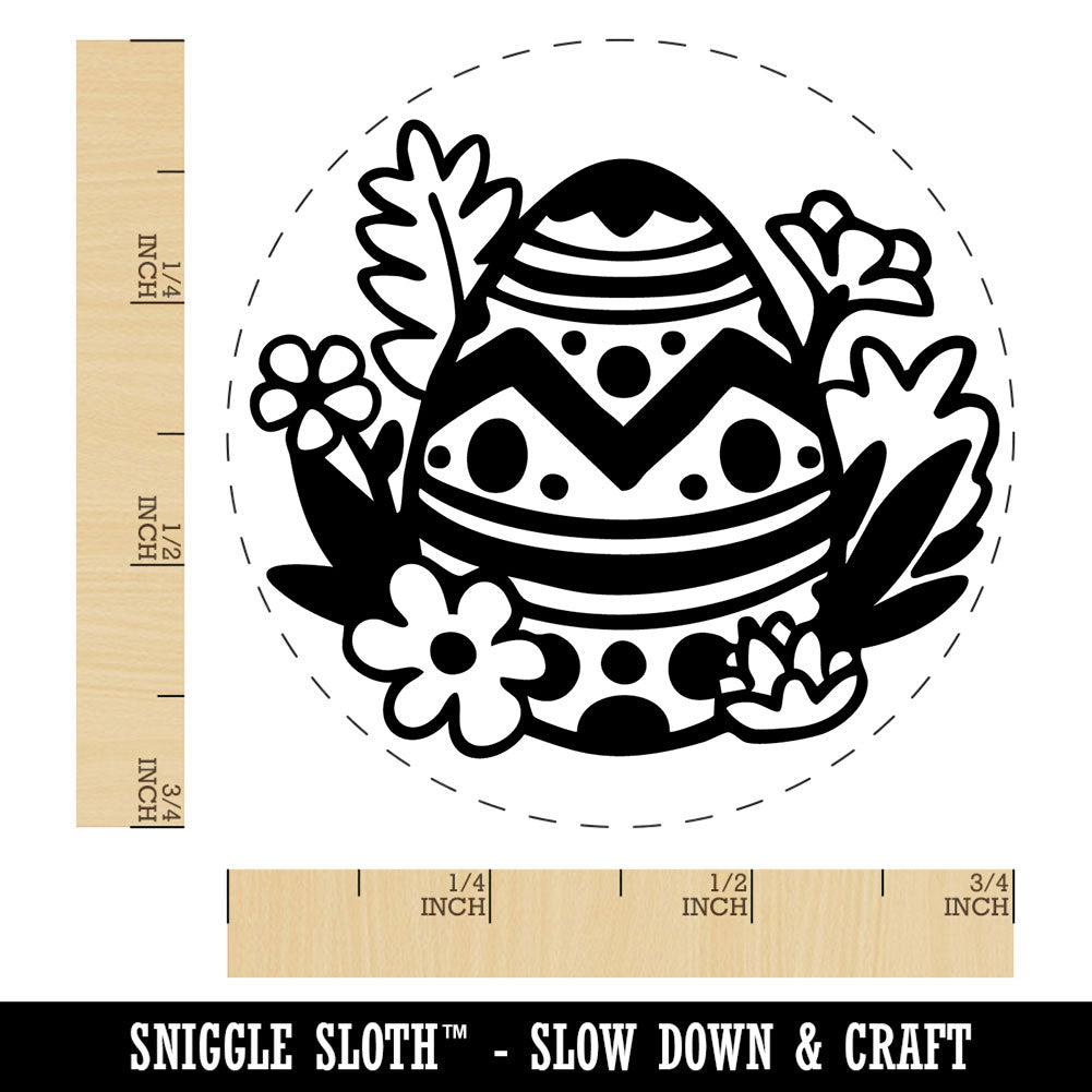 Easter Egg Hidden In Flowers and Grass Self-Inking Rubber Stamp for ...