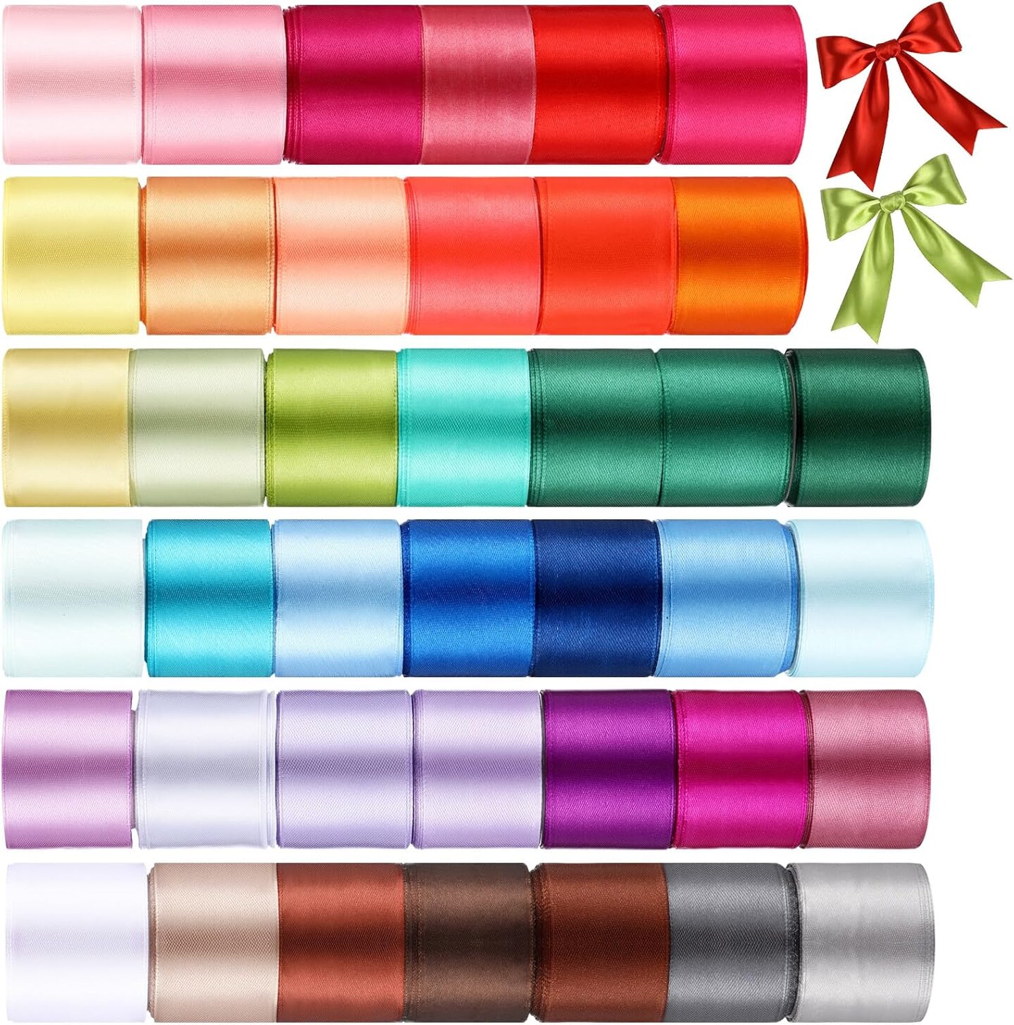 40 Rolls Satin Ribbons Colorful Fabric | Michaels