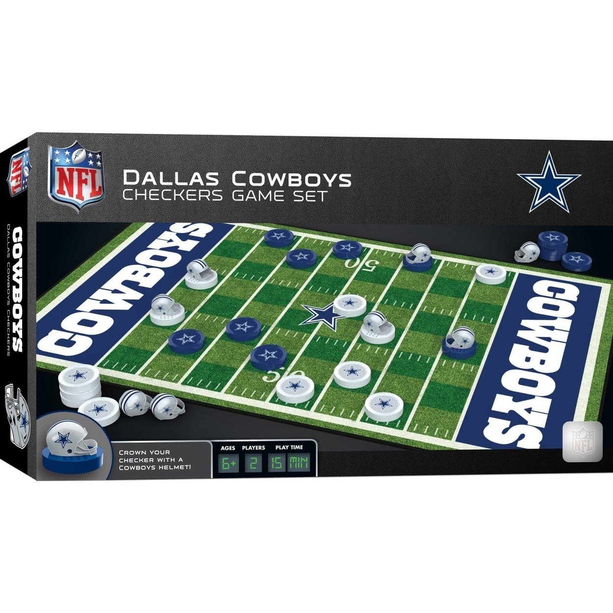 Dallas Cowboys Checkers Board Game Nfl Officially Licensed 13X21 Inch ...