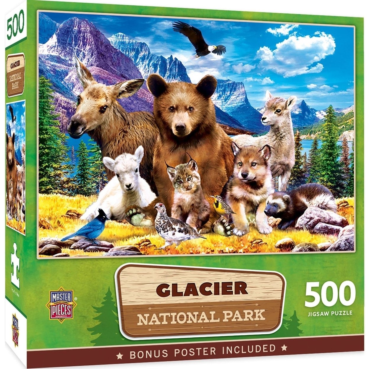 Glacier National Park 500 Piece Jigsaw Puzzle Recycled Material Usa ...