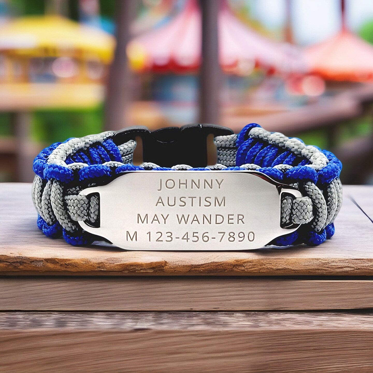 Thin 275 Paracord Bracelet for Kids or Adults with Emergency Info on ...