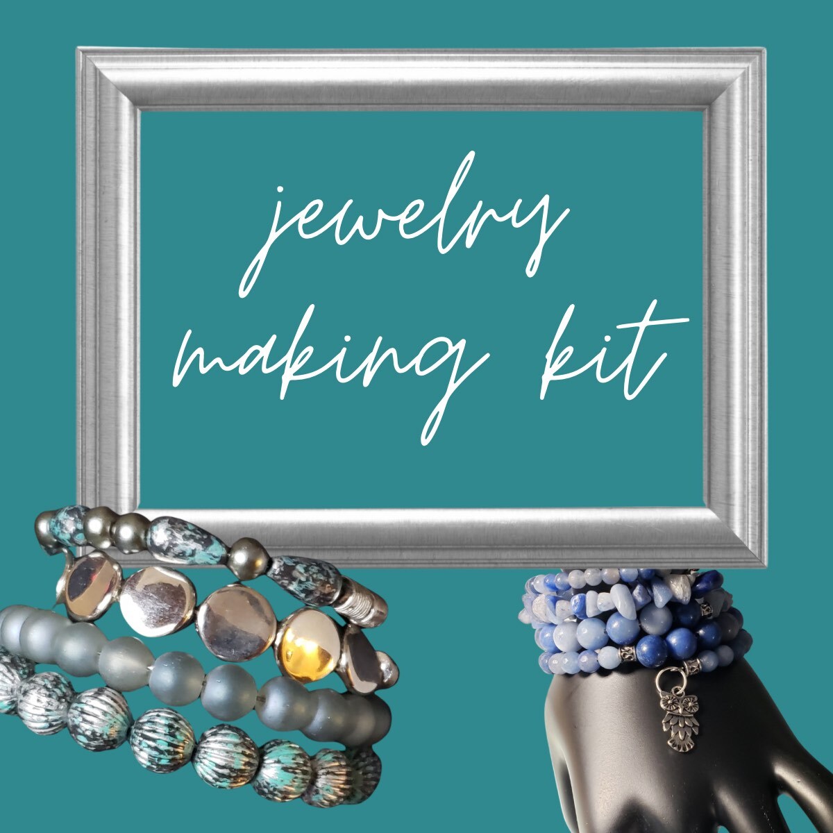 DIY Gemstone Memory Wire Bracelet Kit, Jewelry Making Set | MakerPlace ...