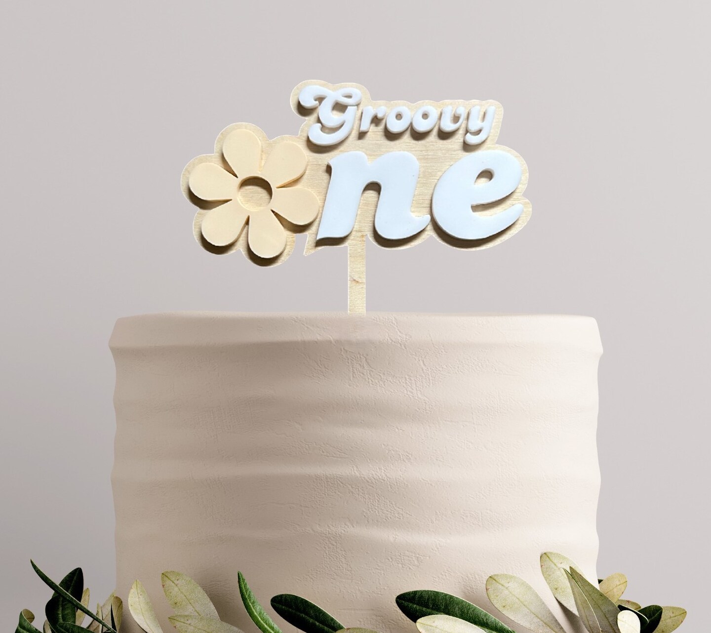 Retro Groovy First Birthday Cake Topper | MakerPlace by Michaels