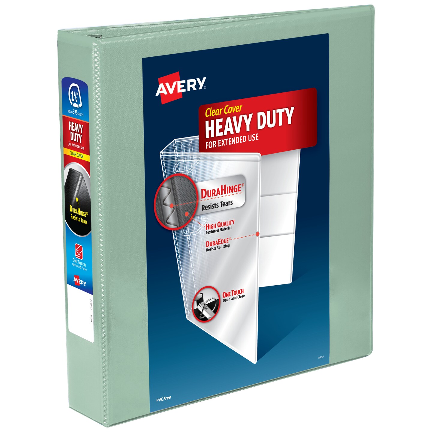 Avery Heavy-Duty View 3 Ring Binder, 1.5 Inch One Touch Slant Rings ...